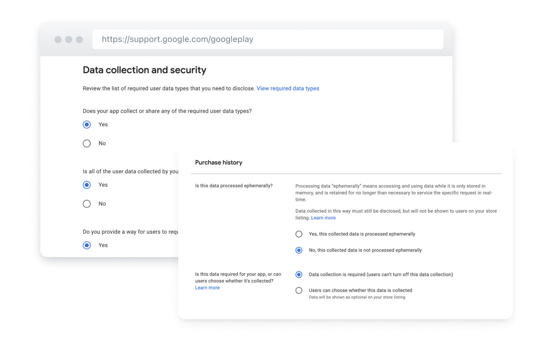 Google Play Data Safety Compliance